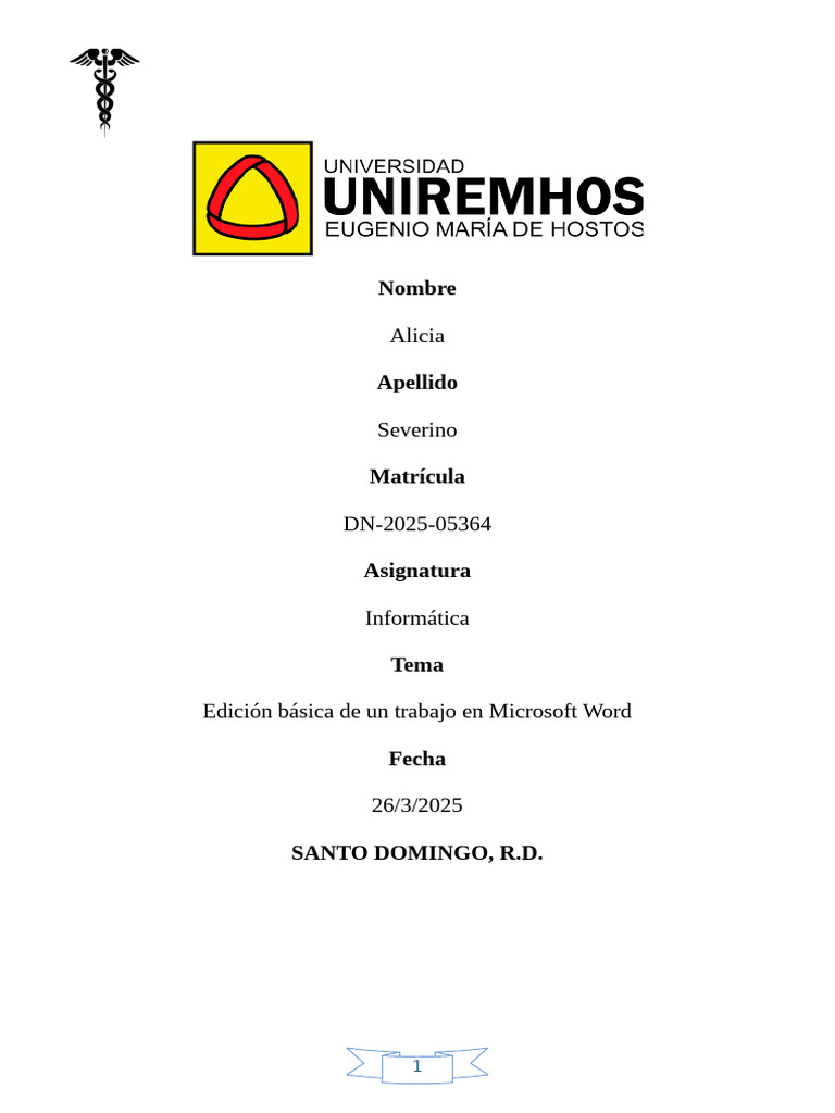 Edición básica en Microsoft Word | PDF