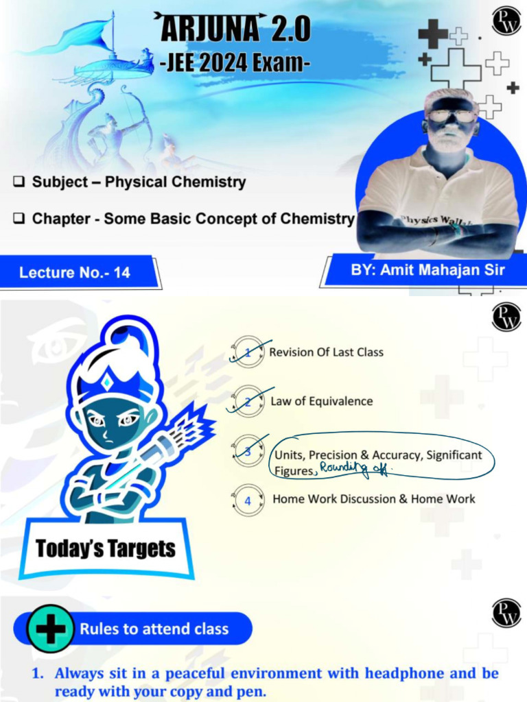 Inverted - Mole Concepts 14 - Class Notes - Arjuna JEE 2.0 2024 | PDF