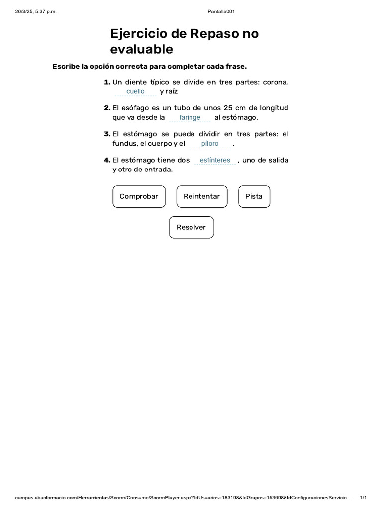 Ejercicio de Repaso No Evaluable | PDF