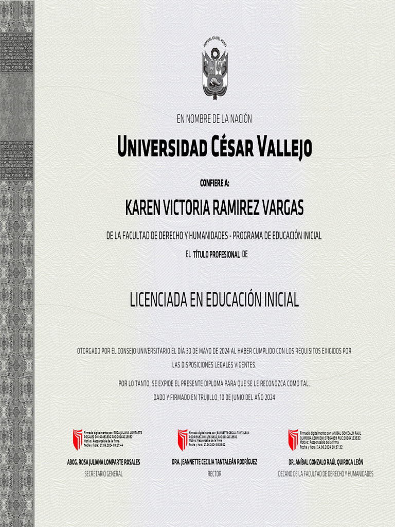 Universidad César Vallejo: Karen Victoria Ramirez Vargas | PDF