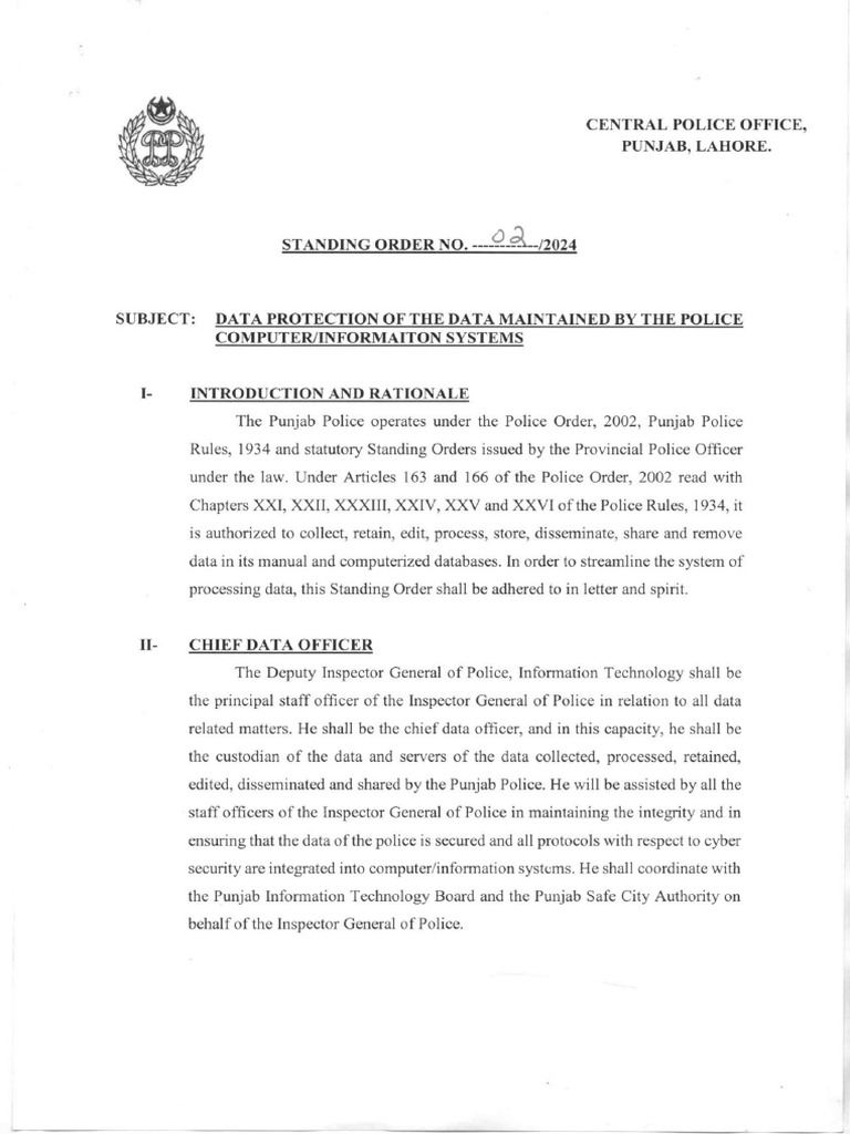 Standing Order 02 of 2024 | PDF