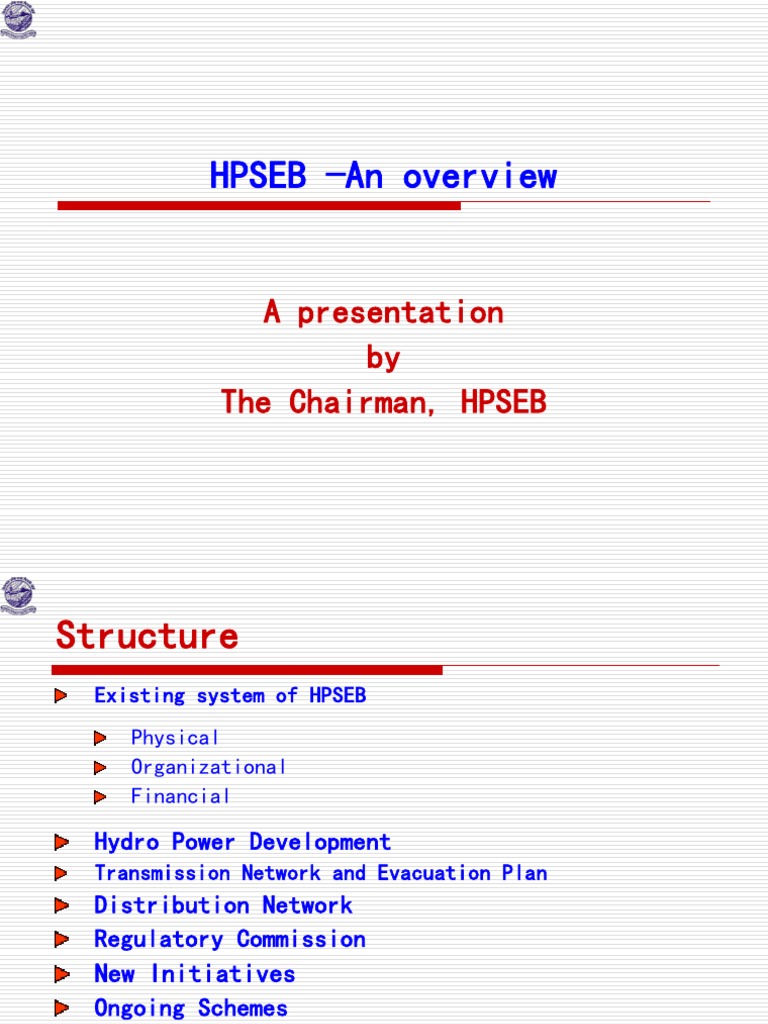 HPSEB - An Overview | PDF | Enterprise Resource Planning | Electricity