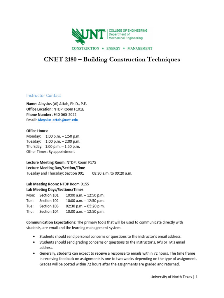 CNET 2180 - Syllabus - Spring 2025 | PDF | Academic Dishonesty ...