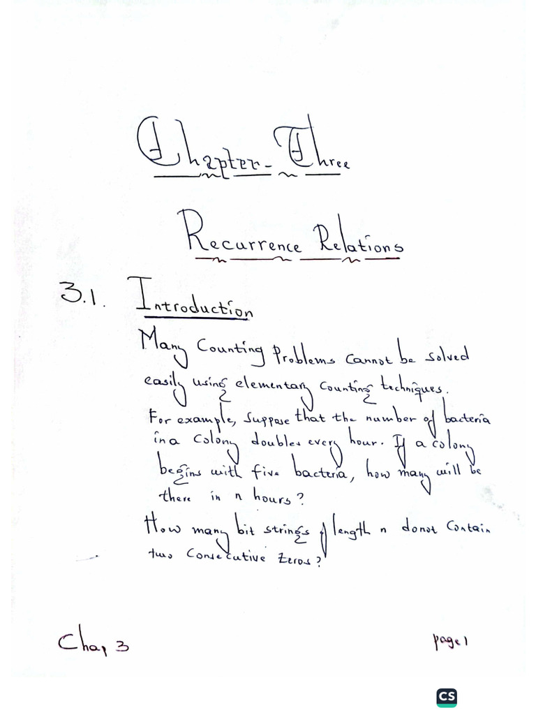 Recurrence Relation Pdf 1213