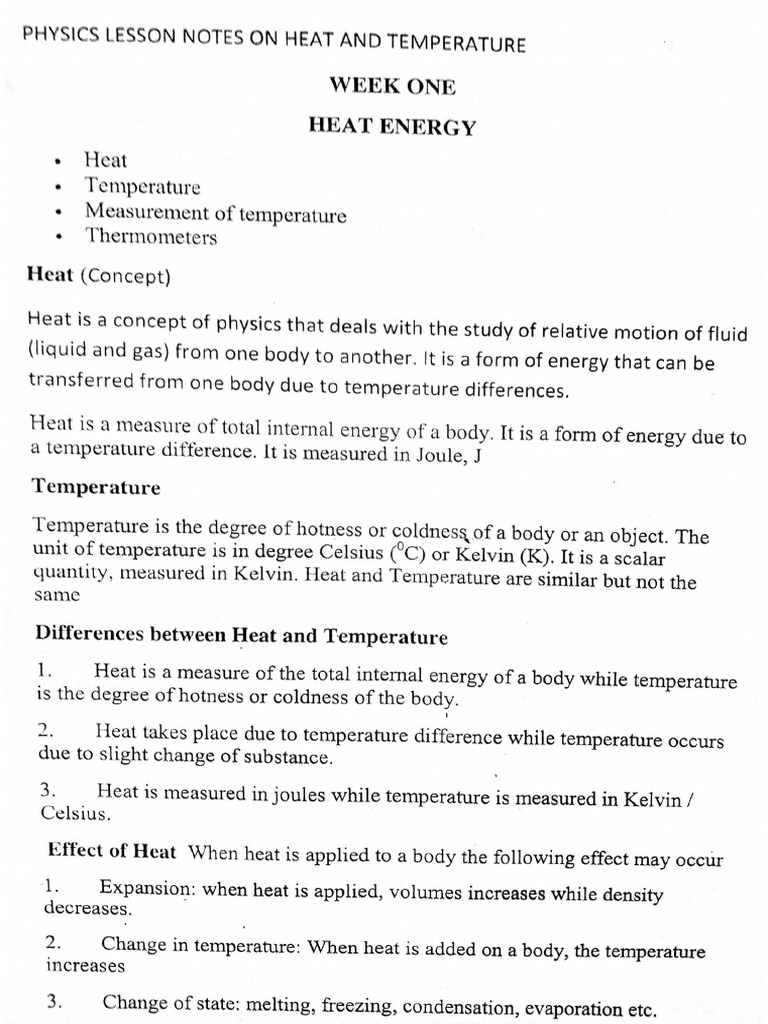 Heat Energy | PDF