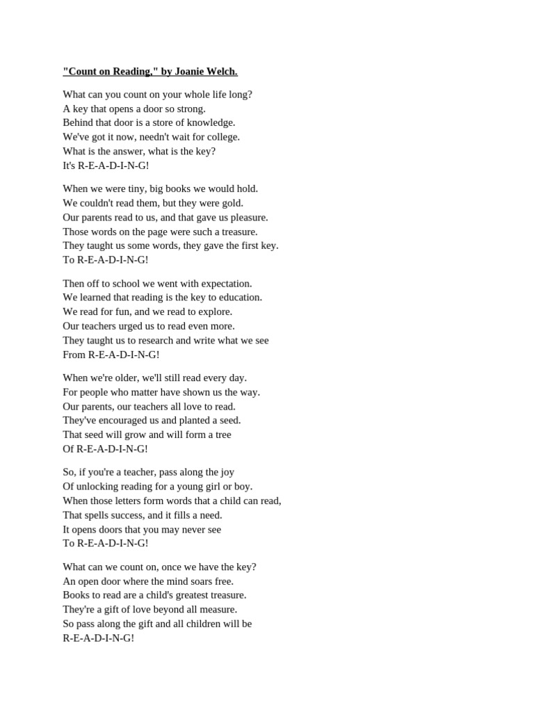 The Lifelong Benefits of Reading | PDF