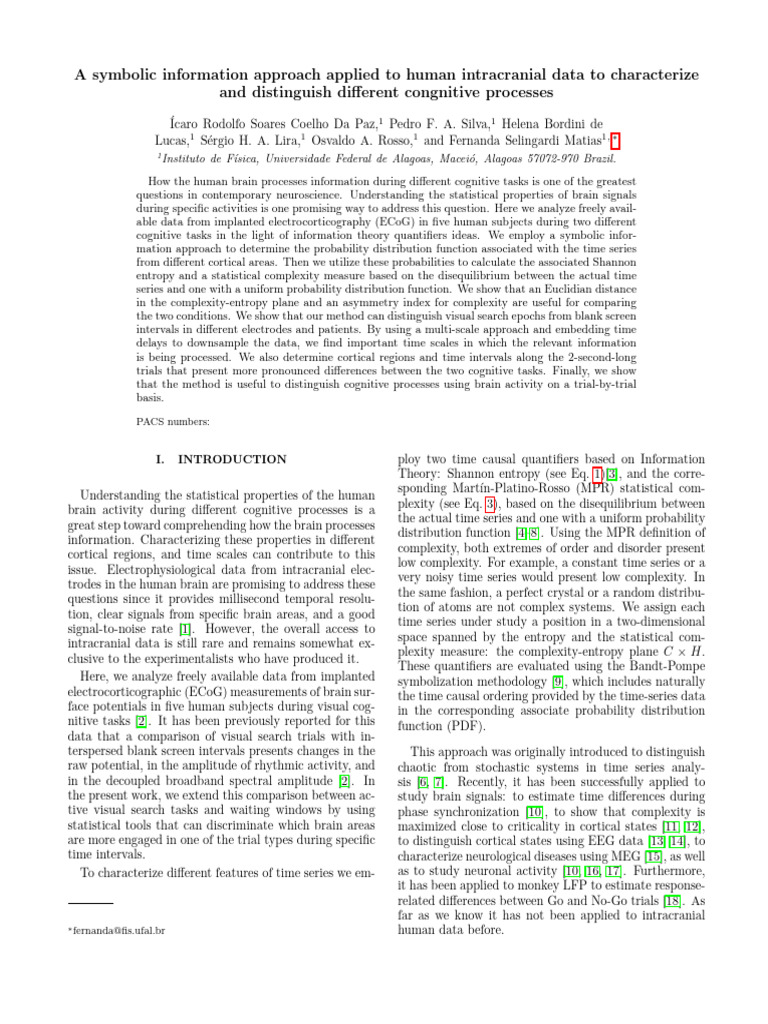 A Symbolic Information Approach Applied to Human Intracranial Data to ...
