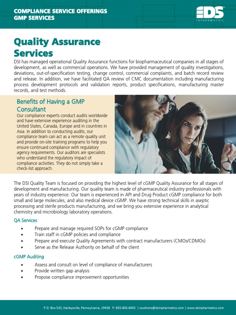 Qa 1 Quality Assurance Services | PDF | Regulatory Compliance | Quality Management System