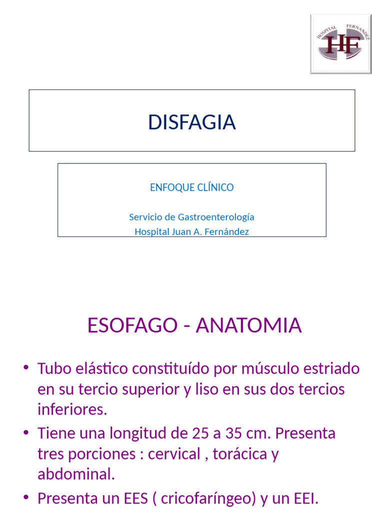 DISFAGIA | PDF | Esófago | Enfermedades y trastornos