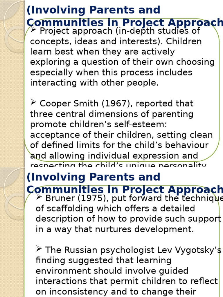 Involving Parents in Project Learning | PDF | Human Development ...