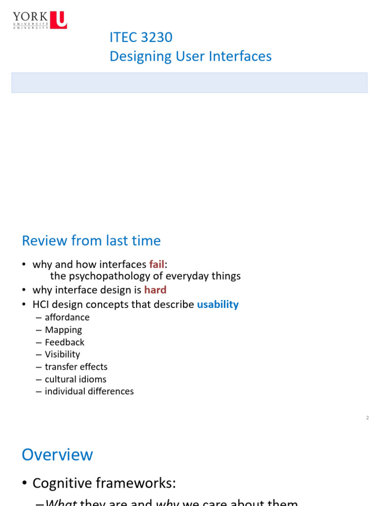 Cognitive Frameworks in UI Design | PDF | Cognition | Conceptual Model