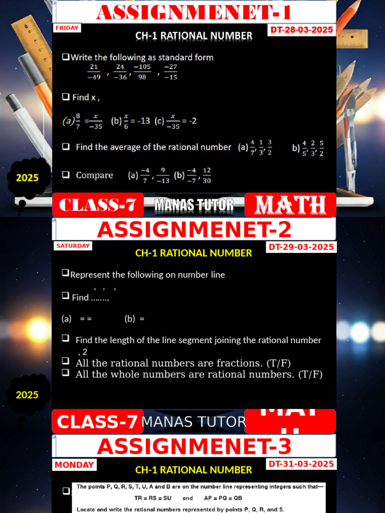 ASSIGNMENT-1 | PDF | Rational Number | Multiplication