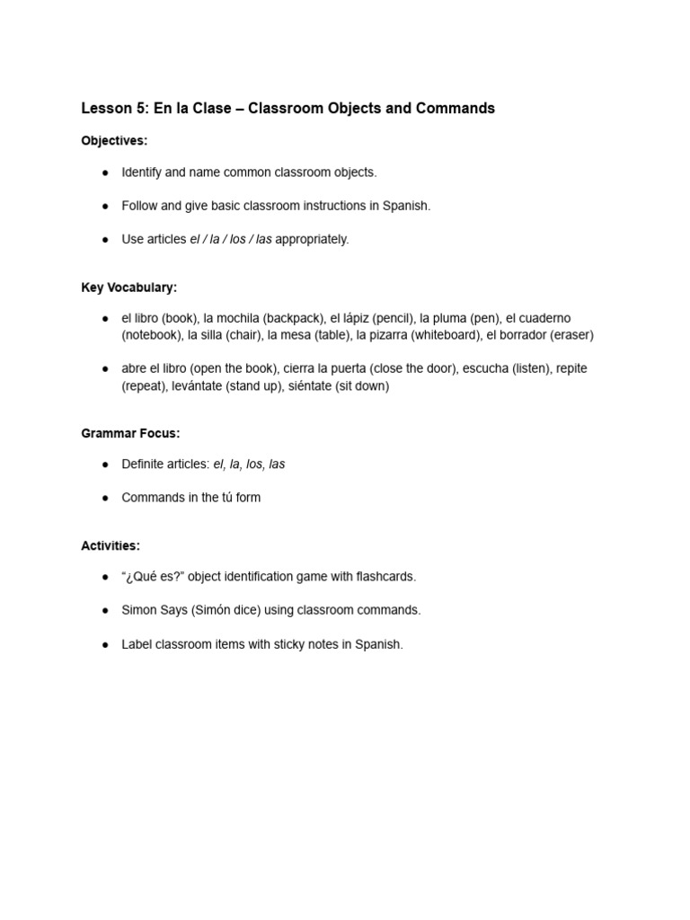 Clases y Materias de Aula | PDF