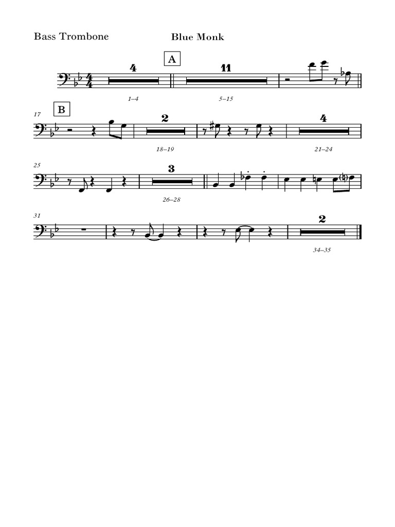 13 Bass Trombone BlueMonk | PDF