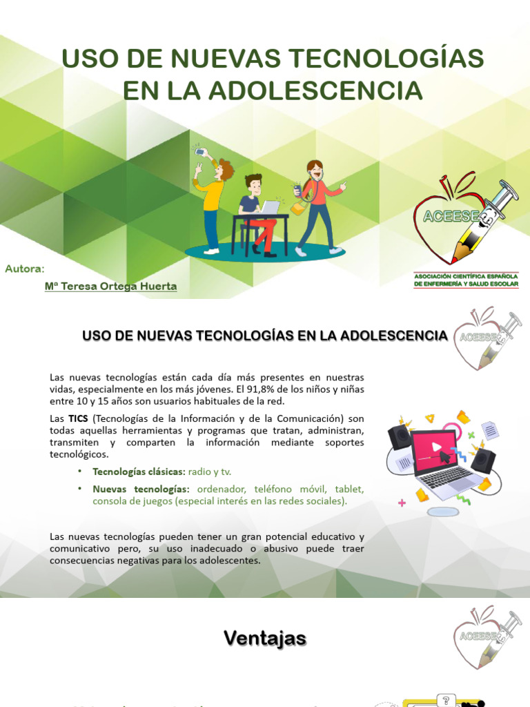 Uso de Nuevas Tecnologías en La Adolescencia | PDF | Tecnología de información y comunicaciones ...