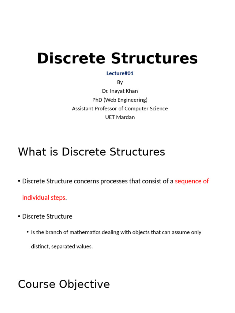 Discrete Structures Lect 1 | PDF | Logic | Semantics