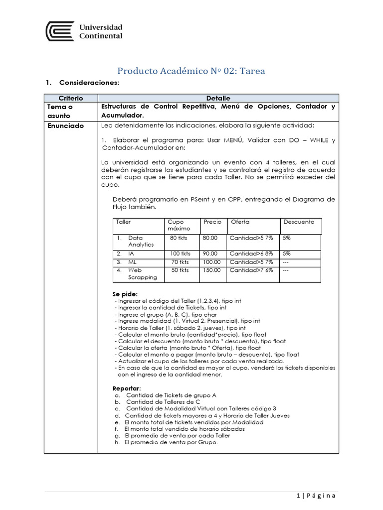 PA 02 Fundamentos Programacion 202510 | PDF | Programa de computadora | Programación