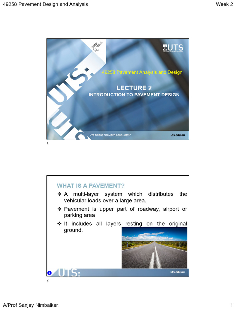 2-1-Introduction To Pavement Design | PDF | Road Surface | Concrete
