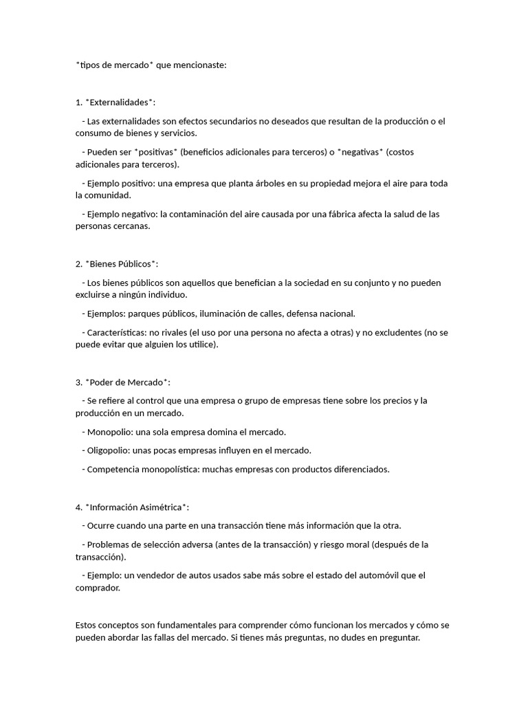 Tipos De Mercado Pdf 2052