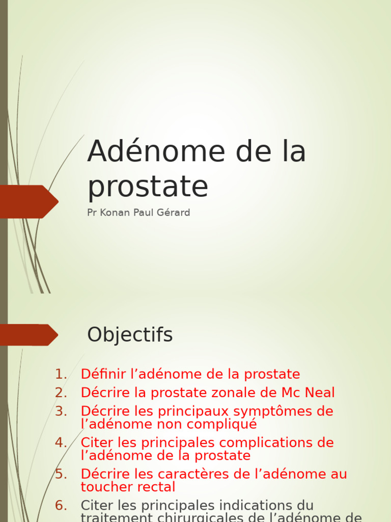 Adenome de la prostate | PDF | Prostate | Cancer de la prostate
