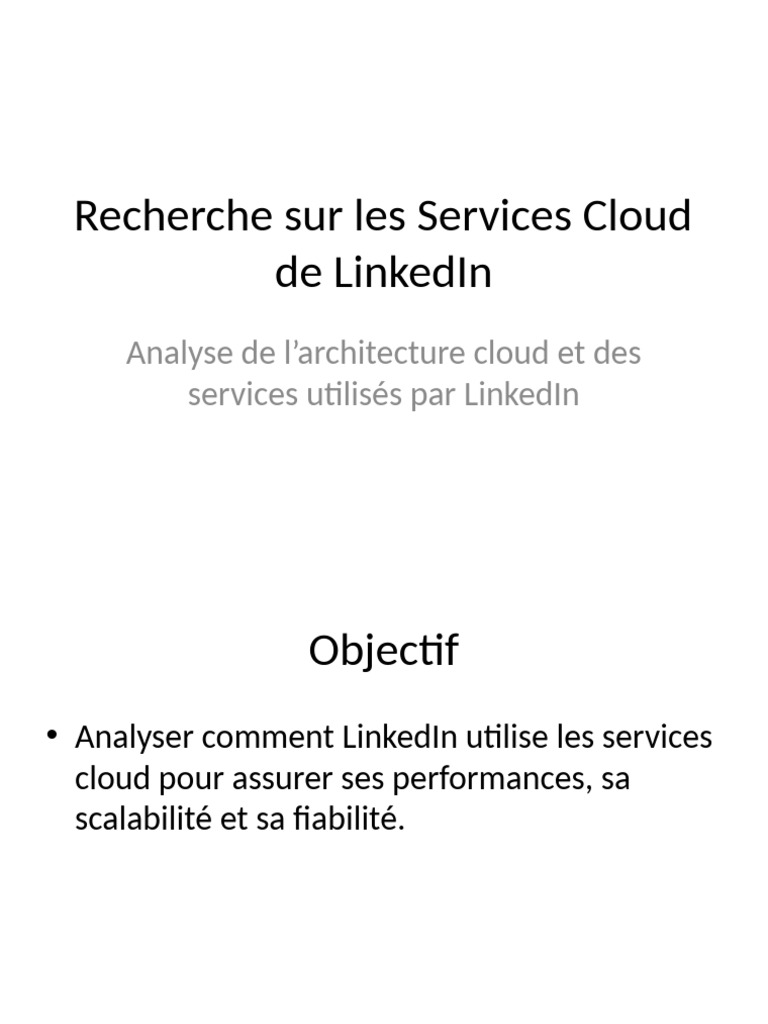 LinkedIn Cloud Presentation | PDF
