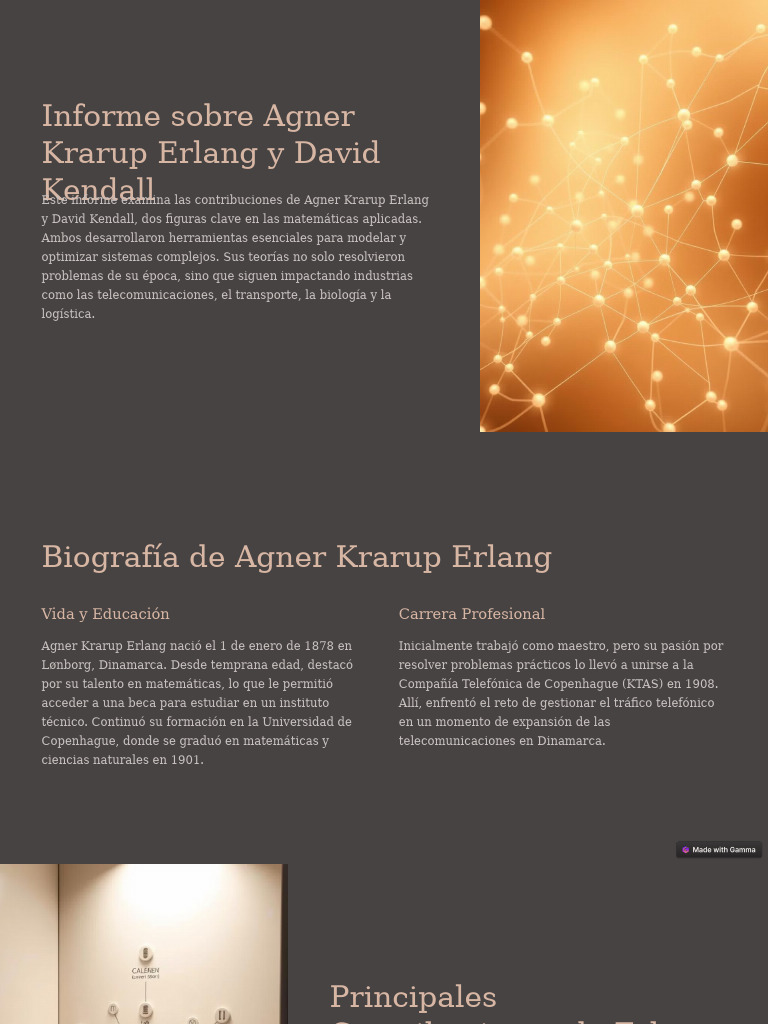 Informe-sobre-Agner-Krarup-Erlang-y-David-Kendall | PDF | Matemáticas ...