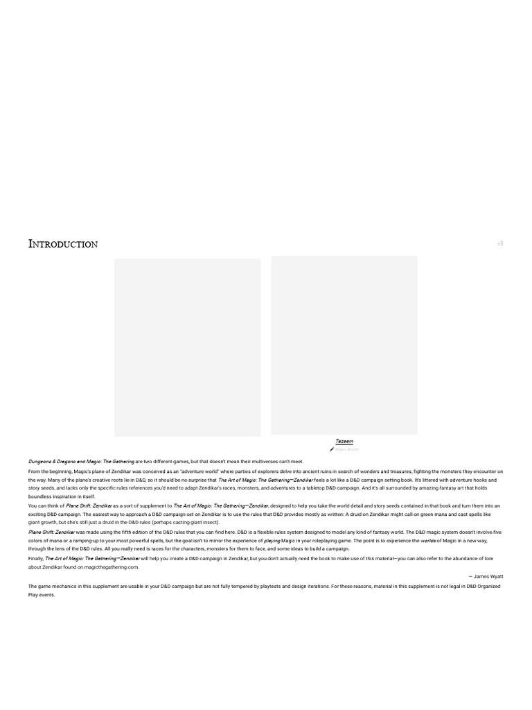 Introduction - Plane Shift: Zendikar - 5etools | PDF | Dungeons ...