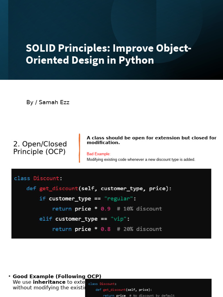 2-SOLID Principles2 | PDF | Inheritance (Object Oriented Programming) | Class (Computer Programming)