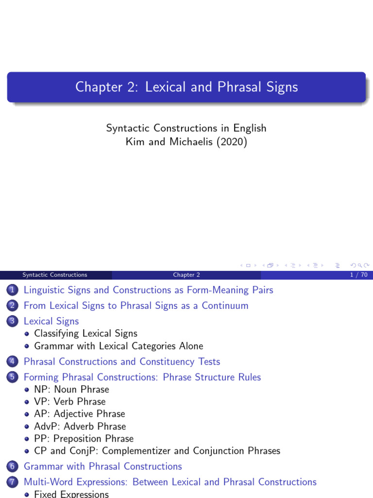 chap2-slides-kimmichaelis | PDF | Phrase | Syntax