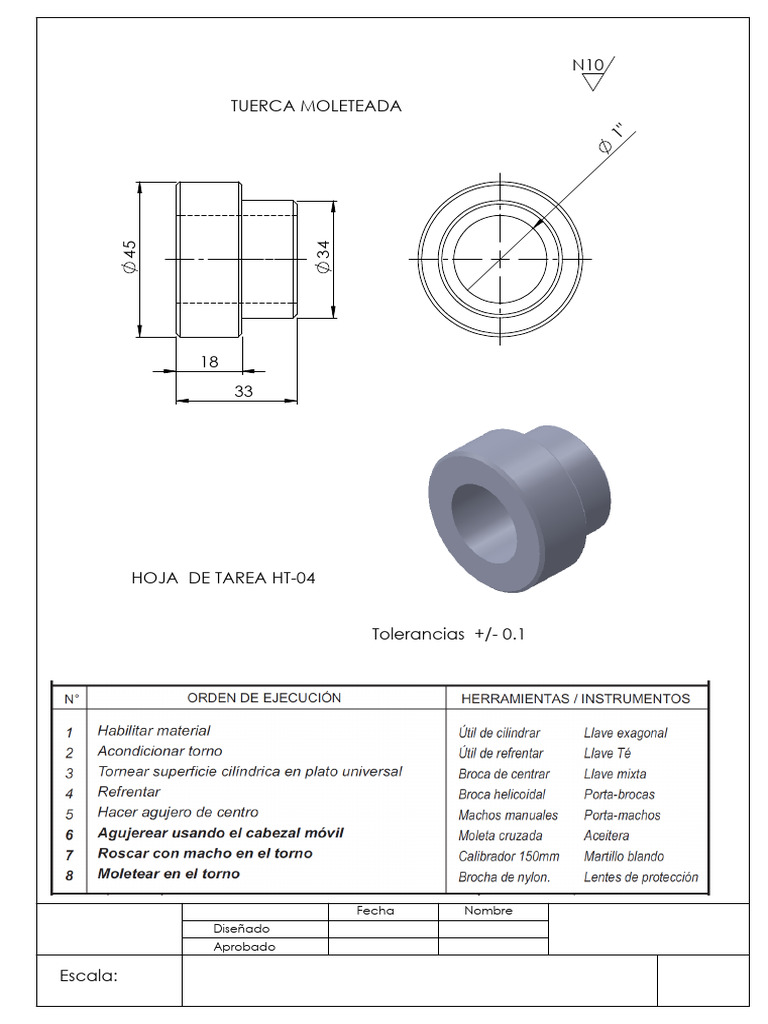 Tuerca - Hoja1 | PDF