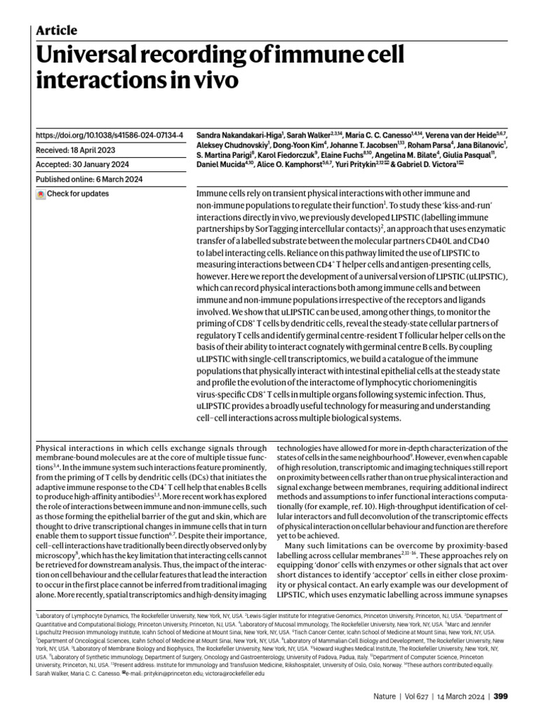 uLIPSTIC_Paper | PDF | Cell Signaling | Immune System