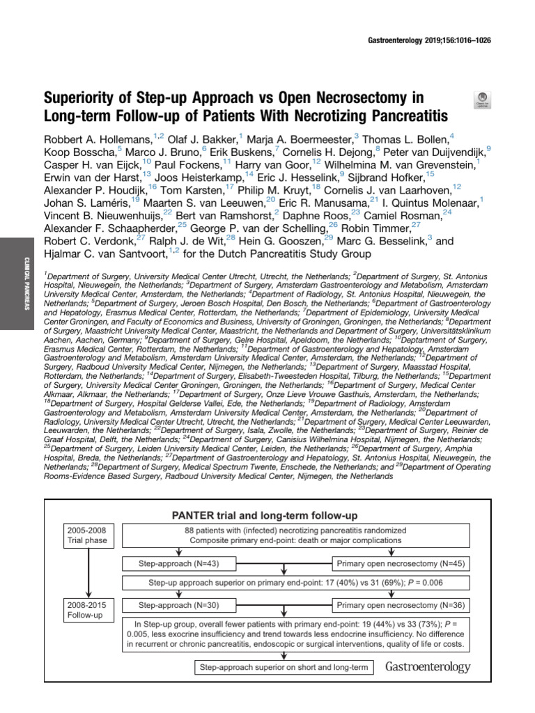 PA Necrosante e Infecção, Step-up x Open Necrosectomy - PANTER ...