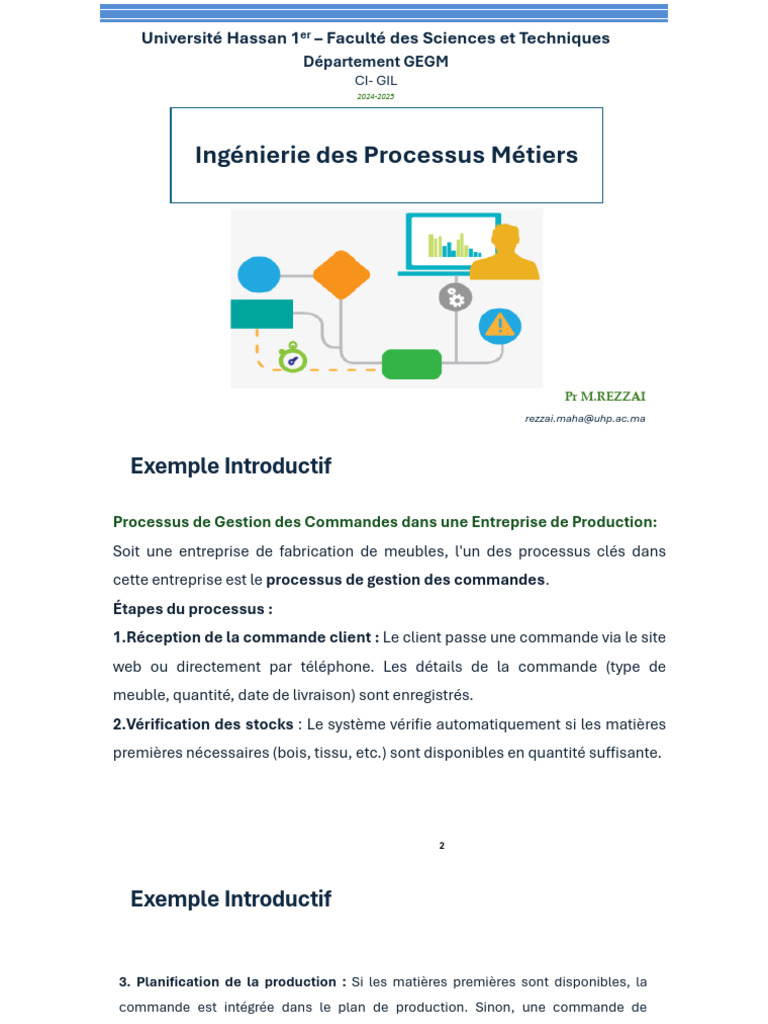 Ingénierie des Processus Métiers | PDF | Processus d'affaires ...