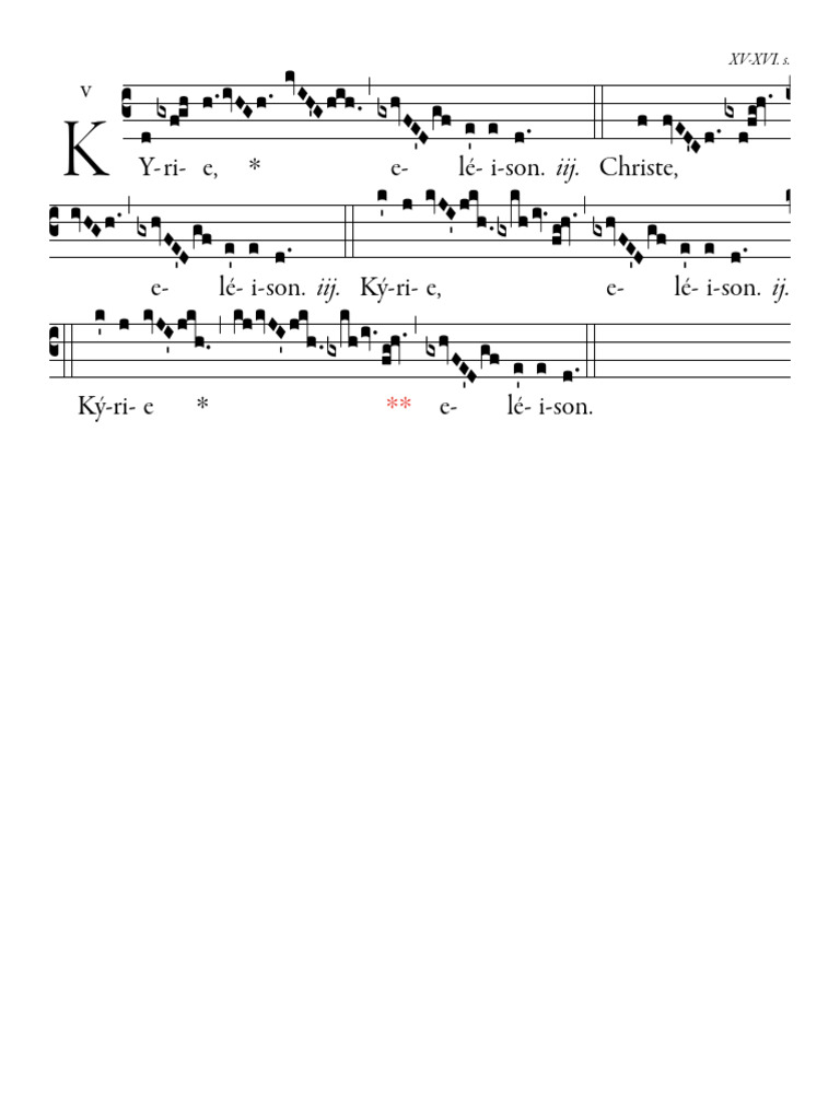 Missa de Angelis (Kyrie) | PDF