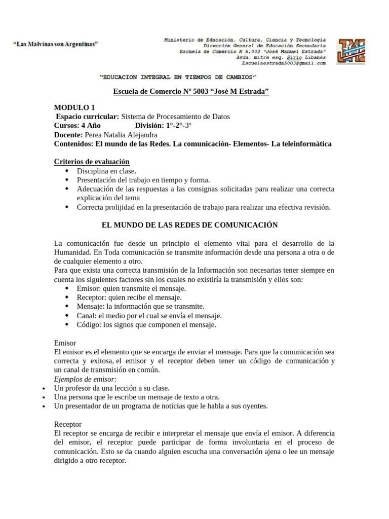 MODULO 1 Teleinformática | PDF | Comunicación | Telecomunicaciones