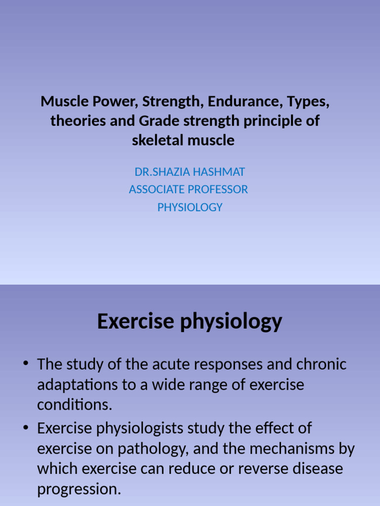 Muscle Power, Strength, Endurance, Types | PDF | Strength Training ...