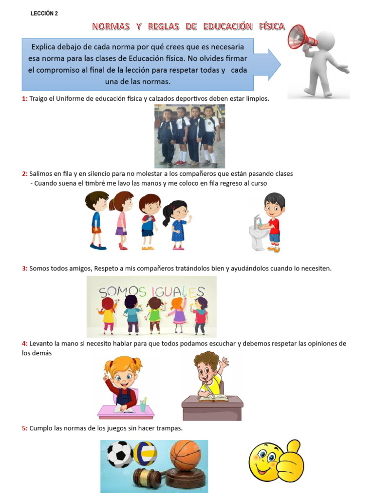 LAS NORMAS EN EDUCACIÓN FÍSICA (2) | PDF
