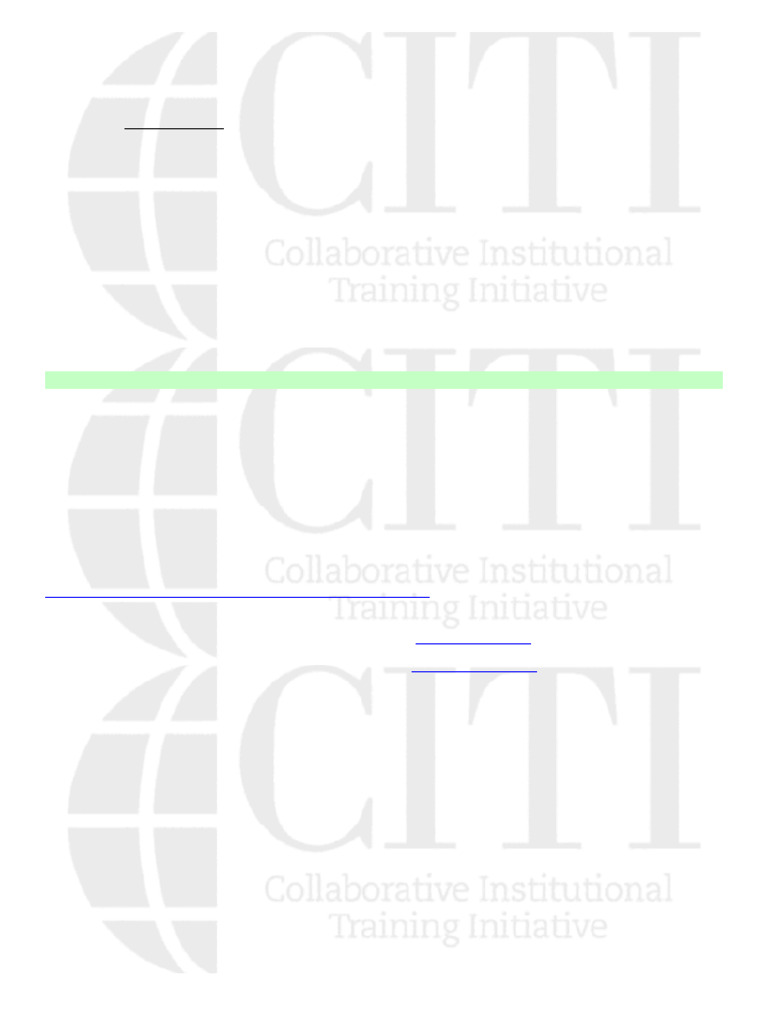 citiCompletionReport 13861960 65971768 | PDF | Institutional Review Board | Inquiry