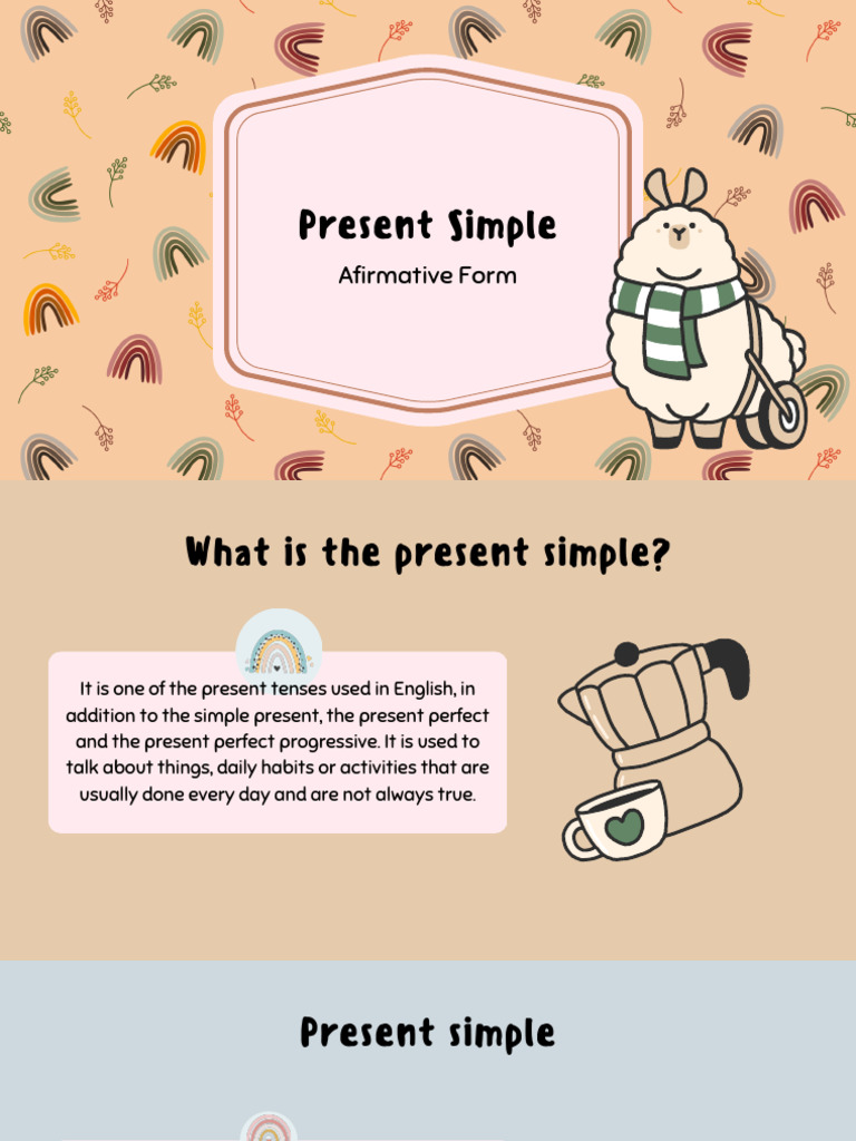 Present Simple Affirmative Form | PDF