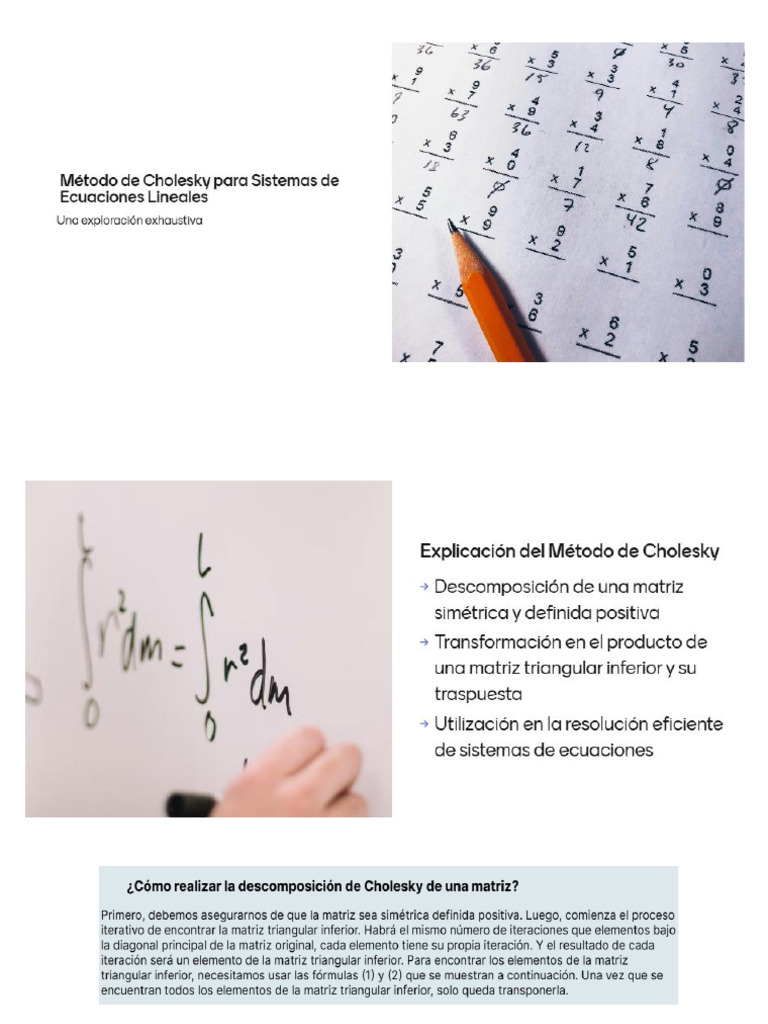 4. Sistemas de Ecuaciones Método de Cholesky | PDF