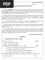 Devoir 3AM Deuxième Trimestre | PDF
