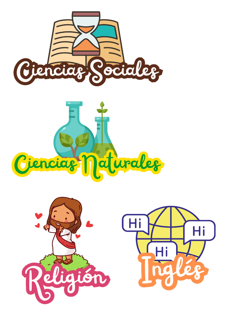 Sticker Nombre de Asignaturas | PDF