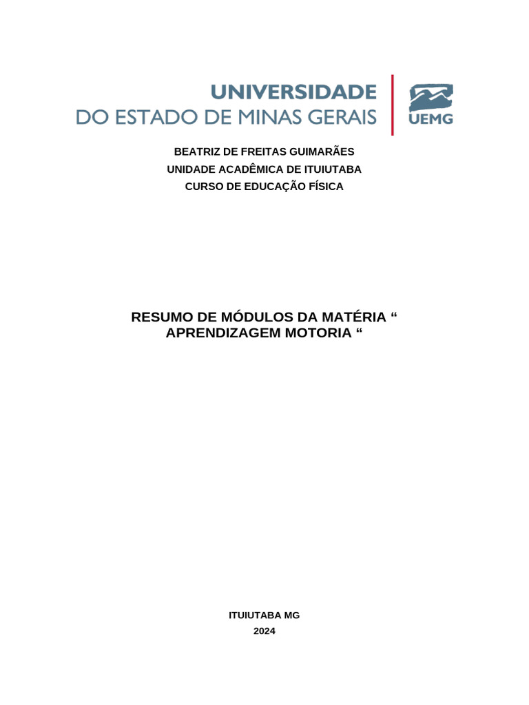 Fases do Desenvolvimento Motor Infantil | PDF | Aprendizado