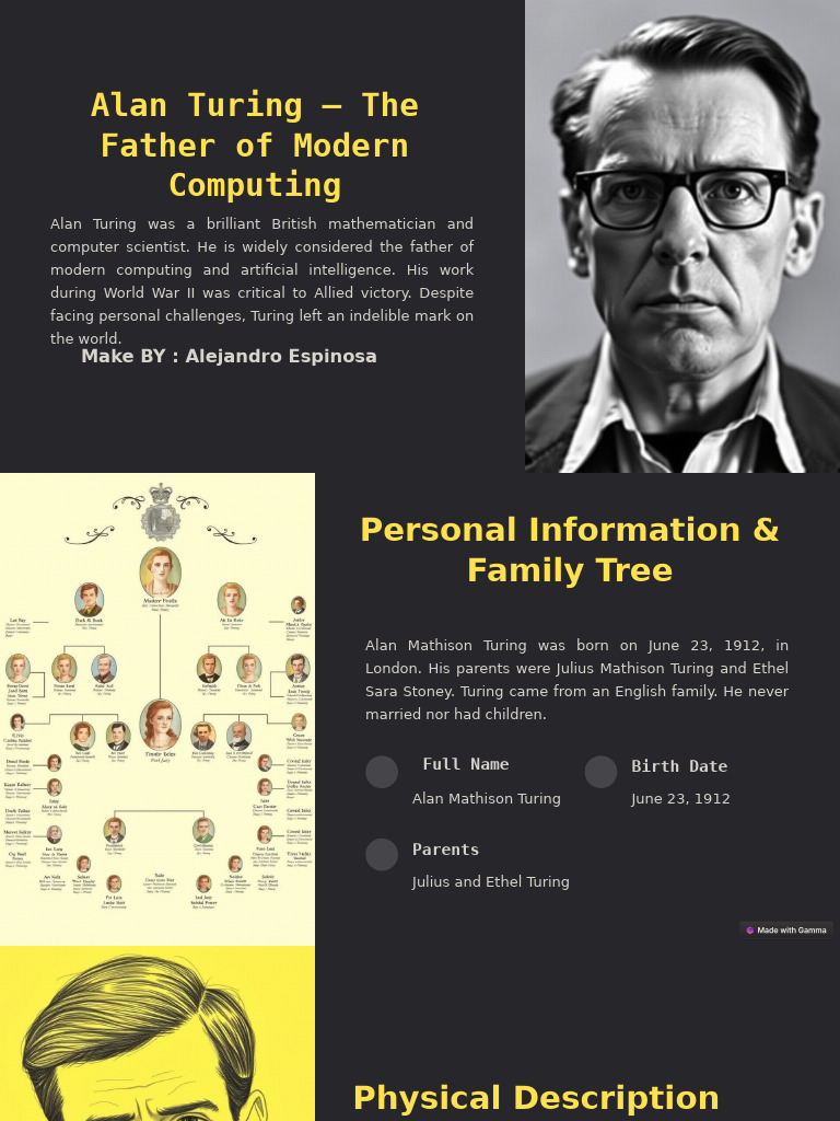 Alan Turing The Father of Modern Computing | PDF | Alan Turing ...