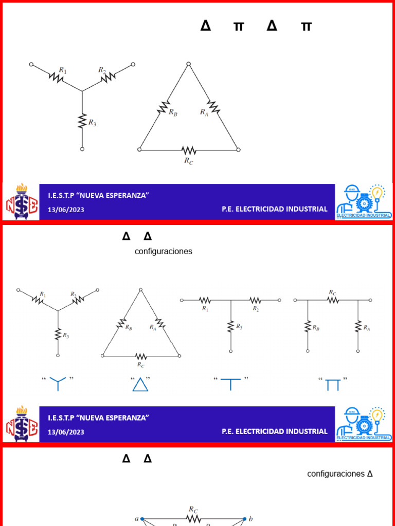 Sesión 8 - Conversión Estrella - Delta | PDF | Red eléctrica ...