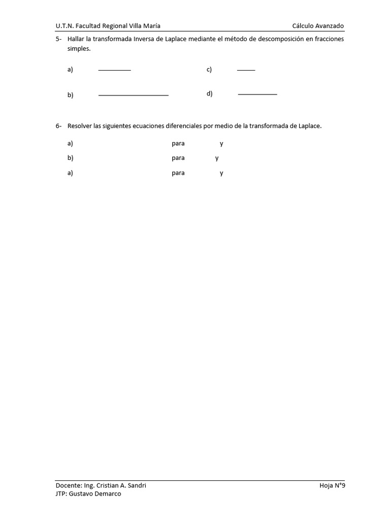 Problemas Guía TP 6 - 2 | PDF