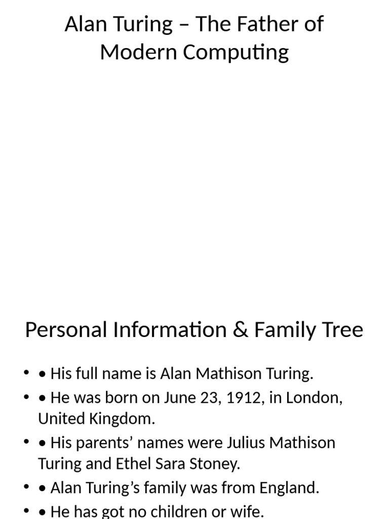 Alan Turing Presentation Updated | PDF