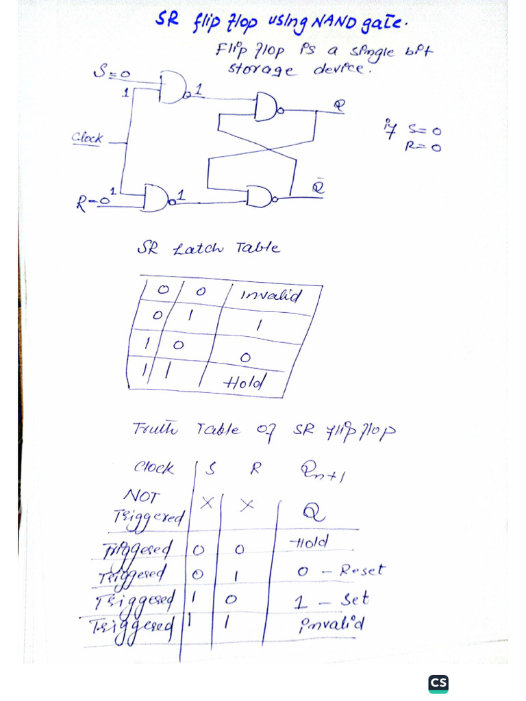 SR Flip flop using nand gate-1 | PDF