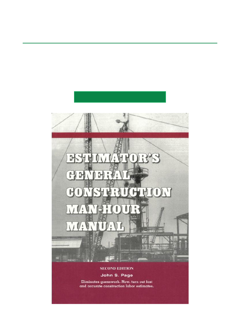 Estimator's Construction Manhour Manual | PDF