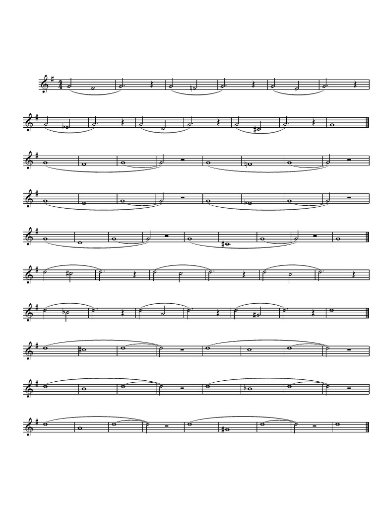 Long Tones - Alto Sax | PDF
